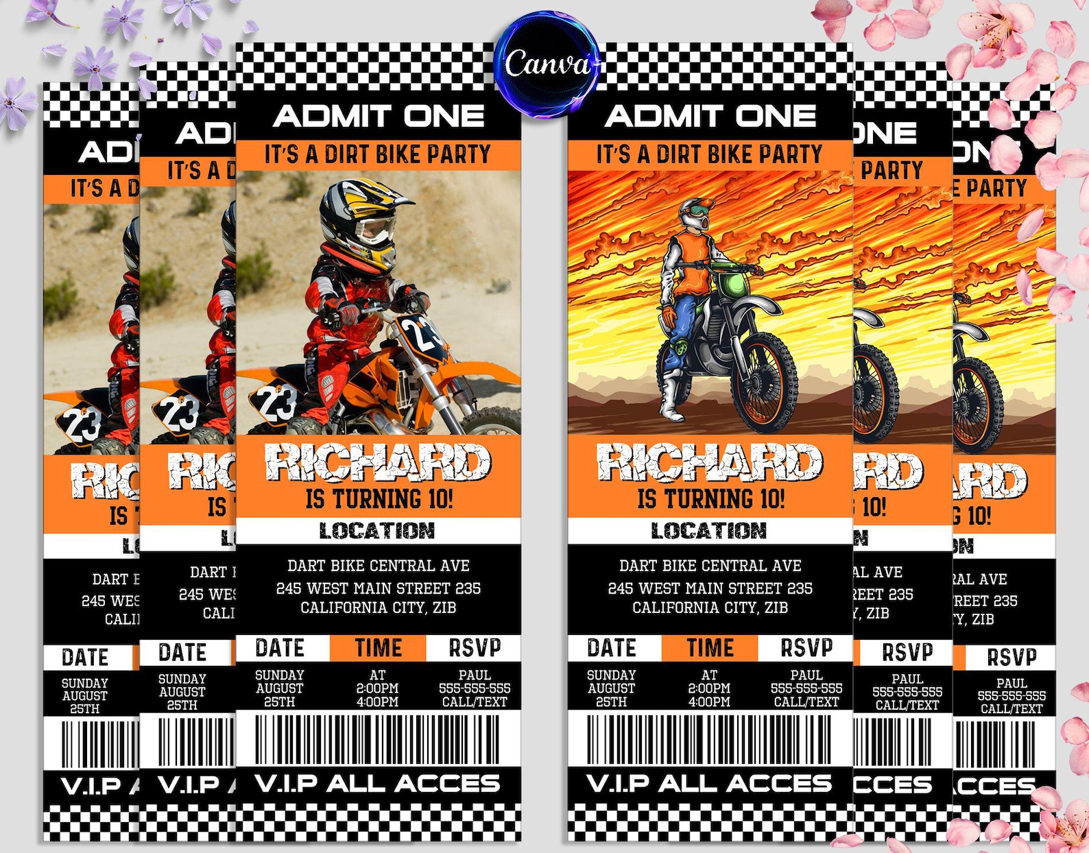 Dirt Bike Invitation, Dirt Bike Party, Birthday Invitation, Dirt Bike ...
