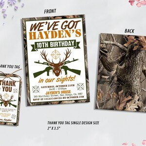Hunting Birthday Party Invitation, Hunting Invitation, Birthday ...