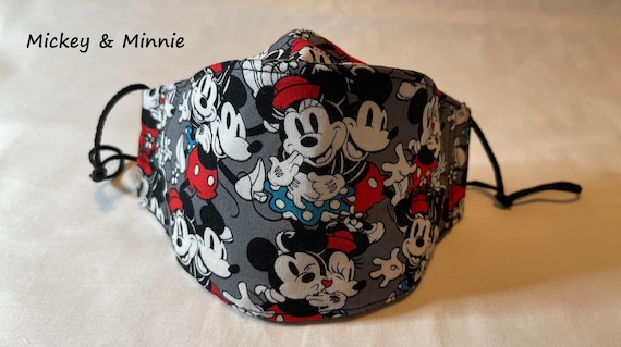 Disney Mickey & Minnie: 3D High Quality Premium Cotton Mask | Etsy