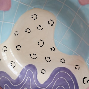 Unique Mims Design Smile Ceramic Plate Unique Pastel - Etsy