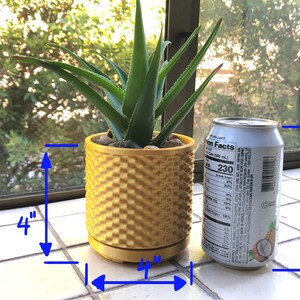 The CHEQUER (4") --- Small Textured 3D Printed Planter Pot Checkerboard ...