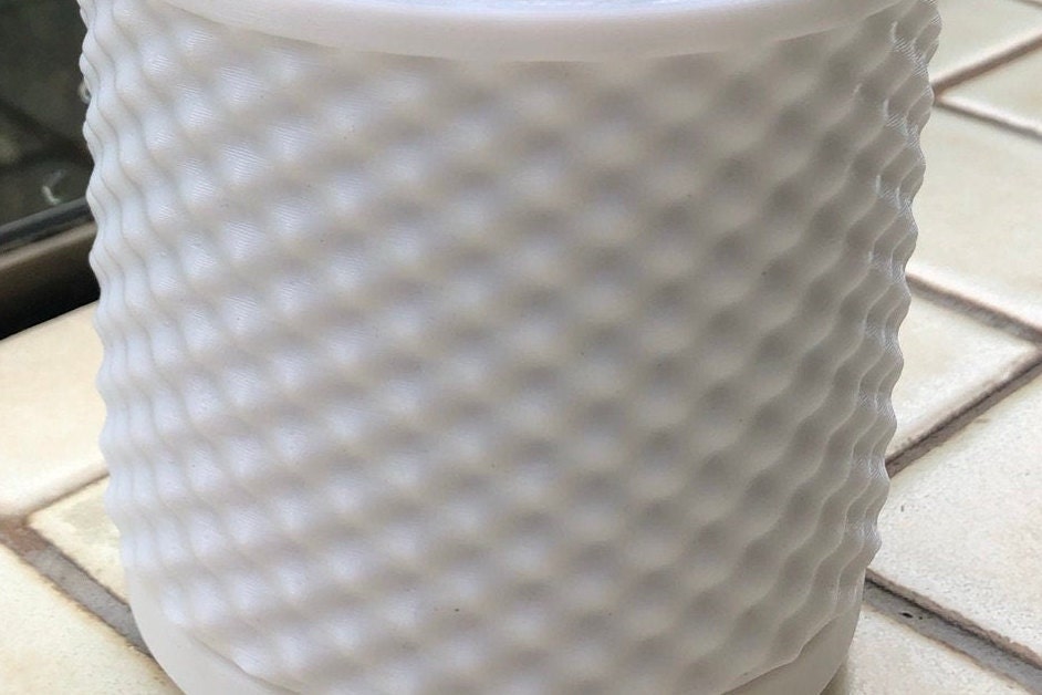 The CHEQUER (4") --- Small Textured 3D Printed Planter Pot Checkerboard ...