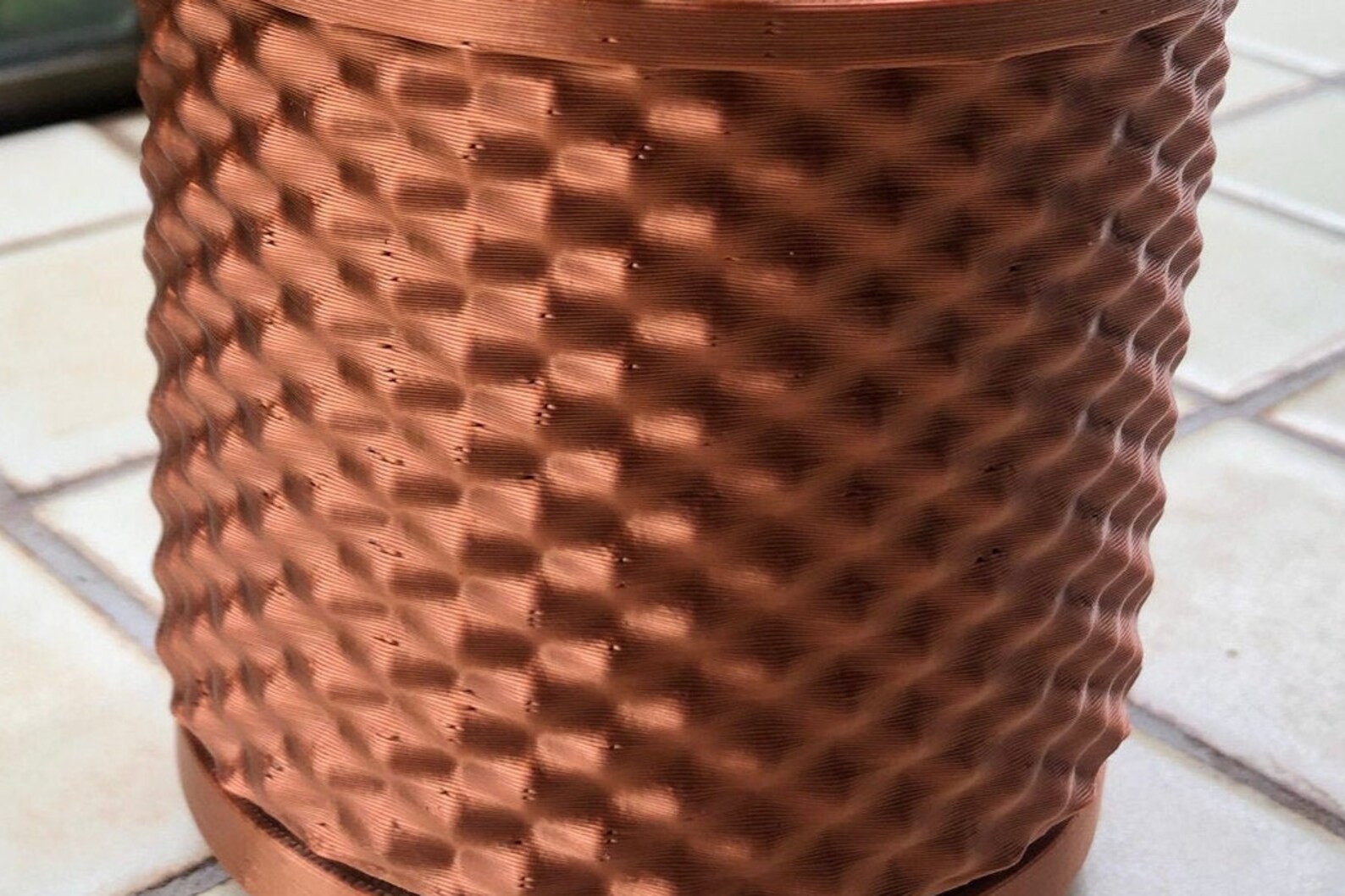 The CHEQUER (4") --- Small Textured 3D Printed Planter Pot Checkerboard ...