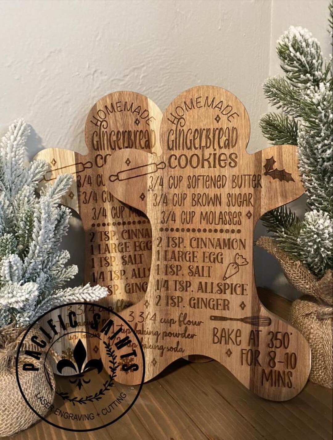 Gingerbread Recipe in Gingerbread Man Shape - Etsy