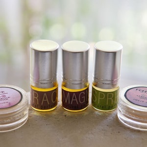 Set of Five Perfumes Natural Oil Perfumes Perfume Testers Travel Size ...