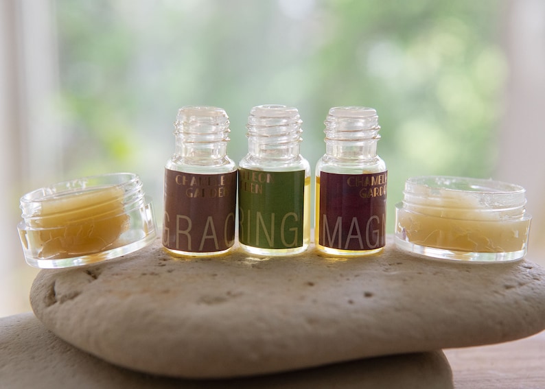 Set of Five Perfumes Natural Oil Perfumes Perfume Testers Travel Size ...