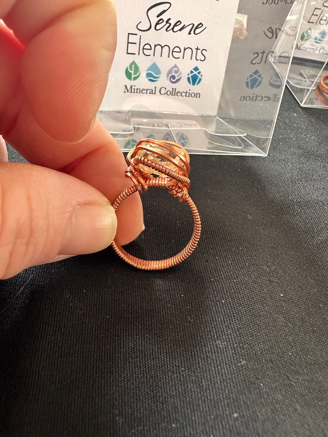 Wire-wrapped Herkimer Diamond Quartz Ring in Copper - Etsy