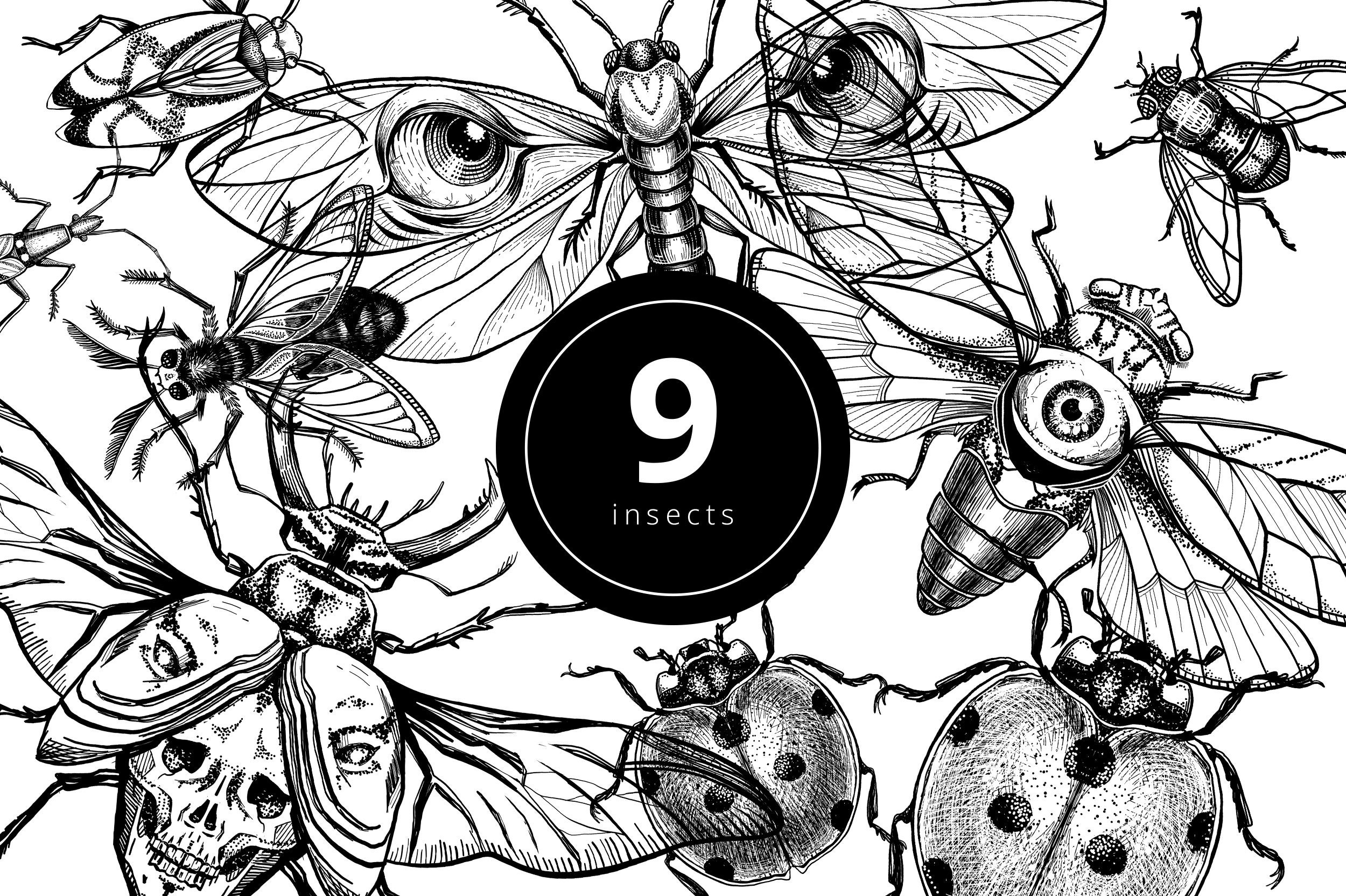 Insectophobia. Elegant insects. High quality. Halloween. | Etsy