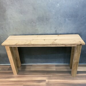 Rustic Wood Breakfast Bar With Chunky Wooden Legs - Etsy UK