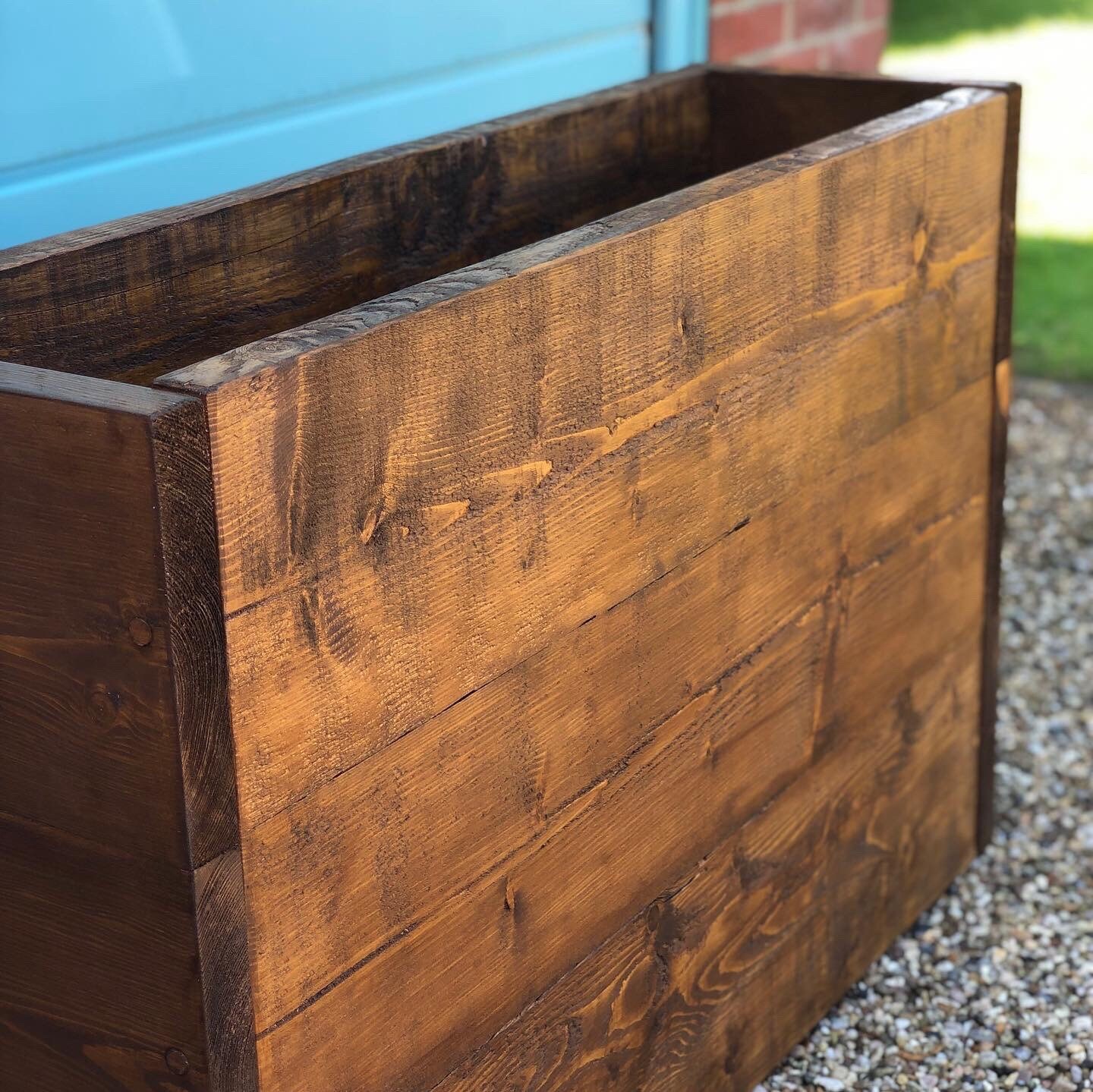 Rustic Wood Garden Planter Rustic Reclaimed Style Custom - Etsy UK