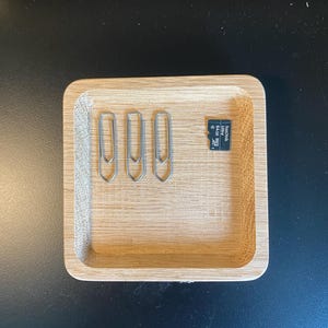 Desk Organiser, Solid Oak Wood Catch All Tray - Etsy UK