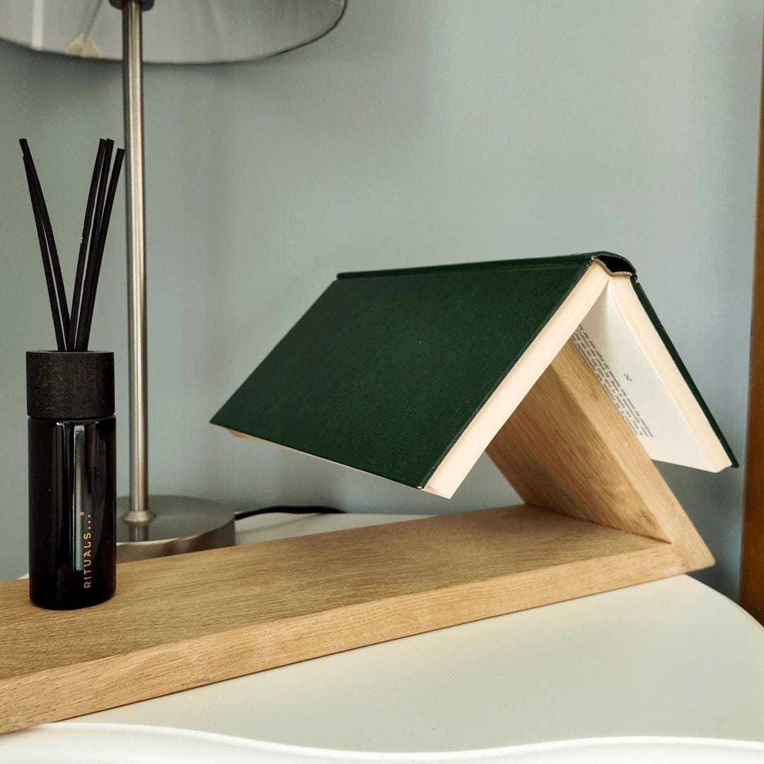 Book Rest Made From Solid Oak / Wood Book Holder Stand - Etsy UK