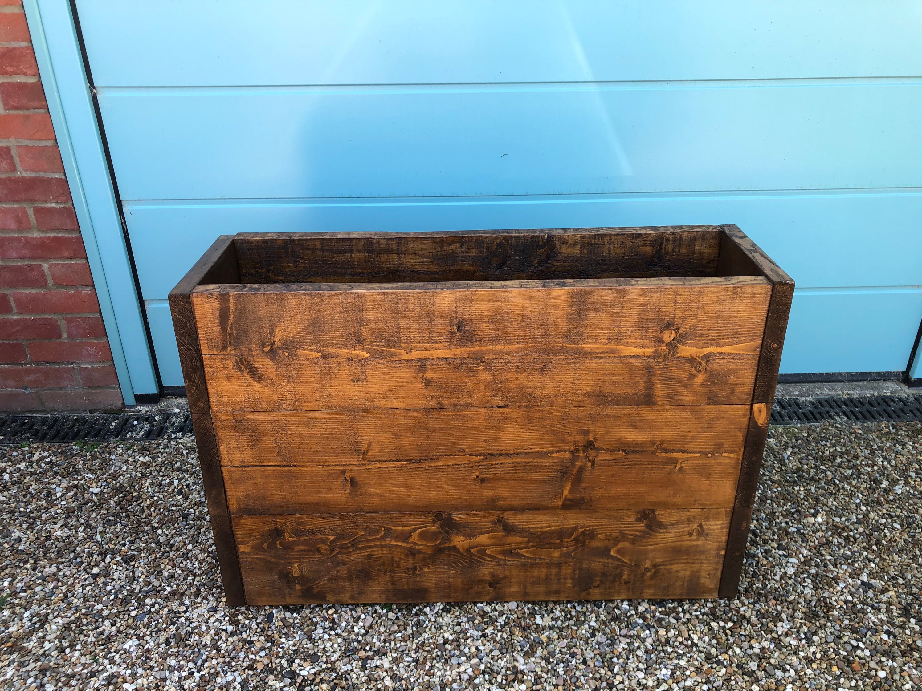 Rustic Wood Garden Planter Rustic Reclaimed Style Custom - Etsy UK