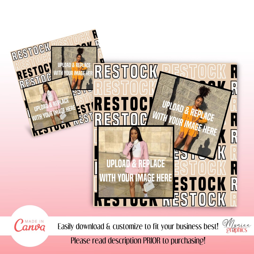 Editable DIY Restock Flyer - Etsy