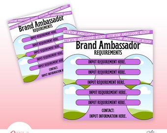 Diy Brand Ambassador Flyer, Editable Brand Ambassador Flyer, Business ...