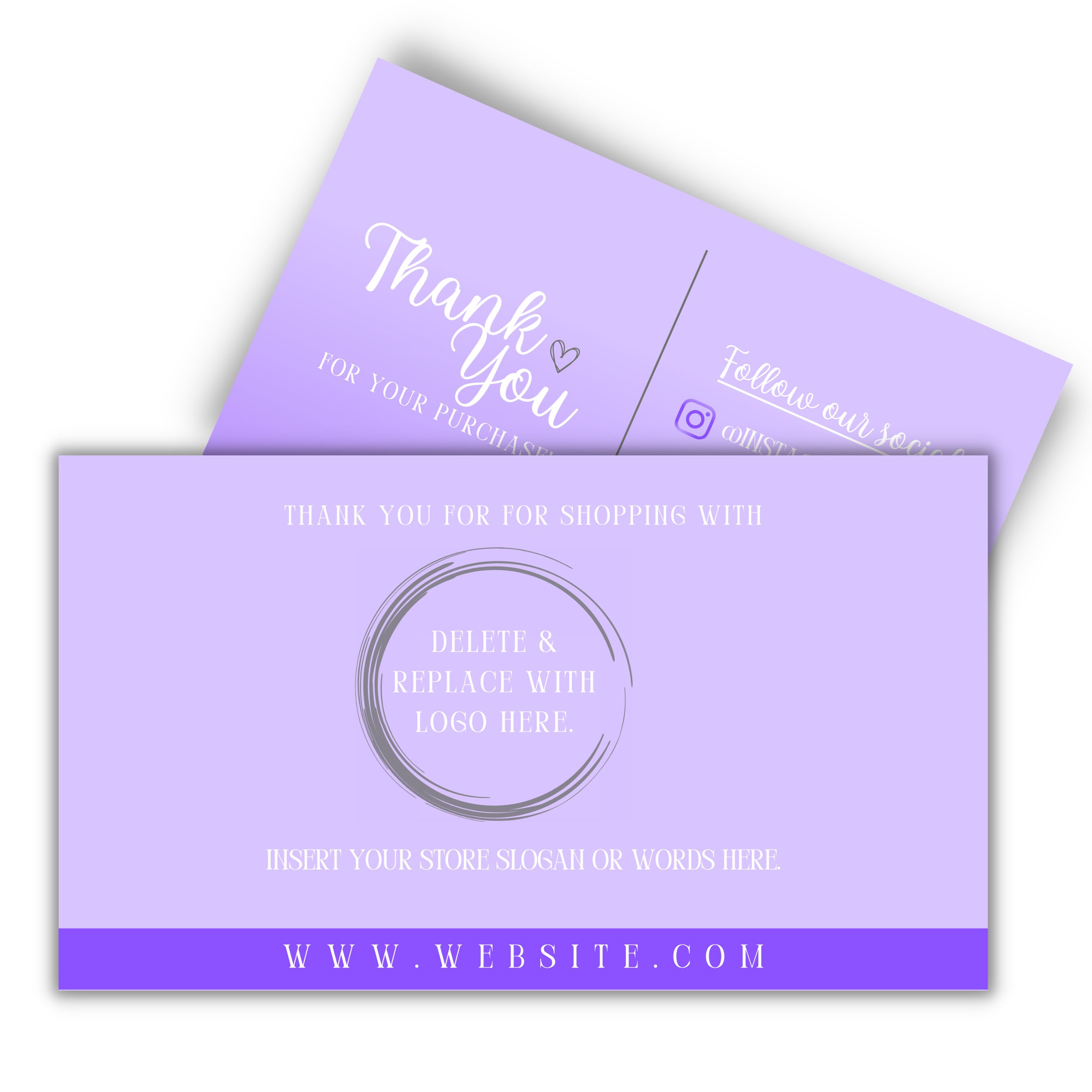 Simple Purple Business Card Design Template - Etsy