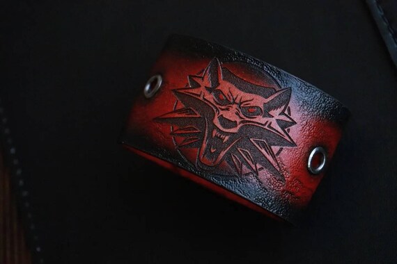 Witcher Leather Bracelet Wristband Handmade the Witcher - Etsy