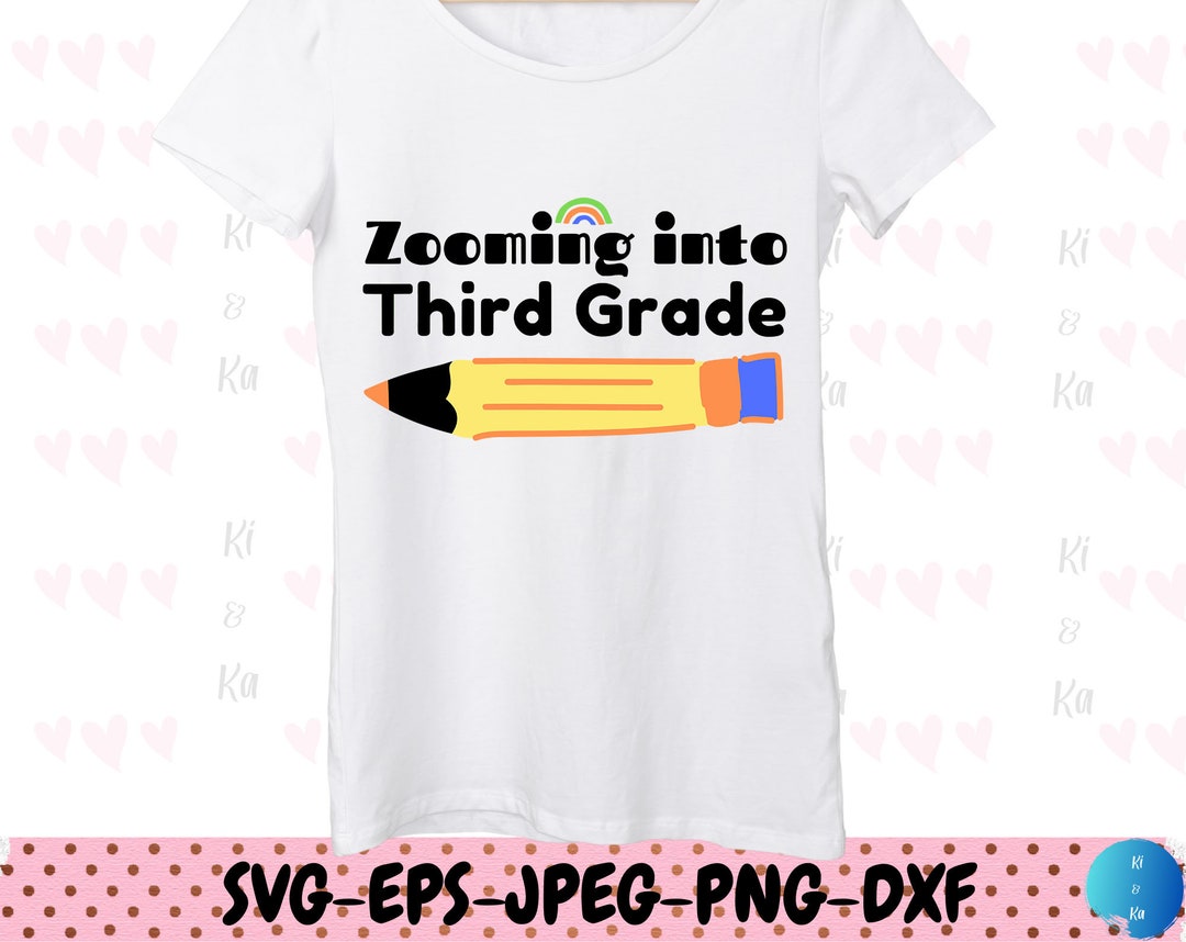 Zooming Into 3rd Grade SVG, Kids School, Third Grade Svg ,kids SVG Back ...