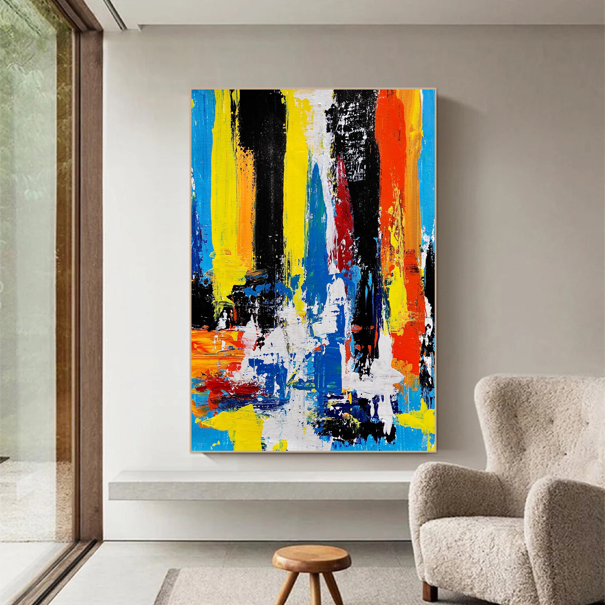 Large Canvas Wall Art, Abstract Painting Original on Canvas, Textured ...