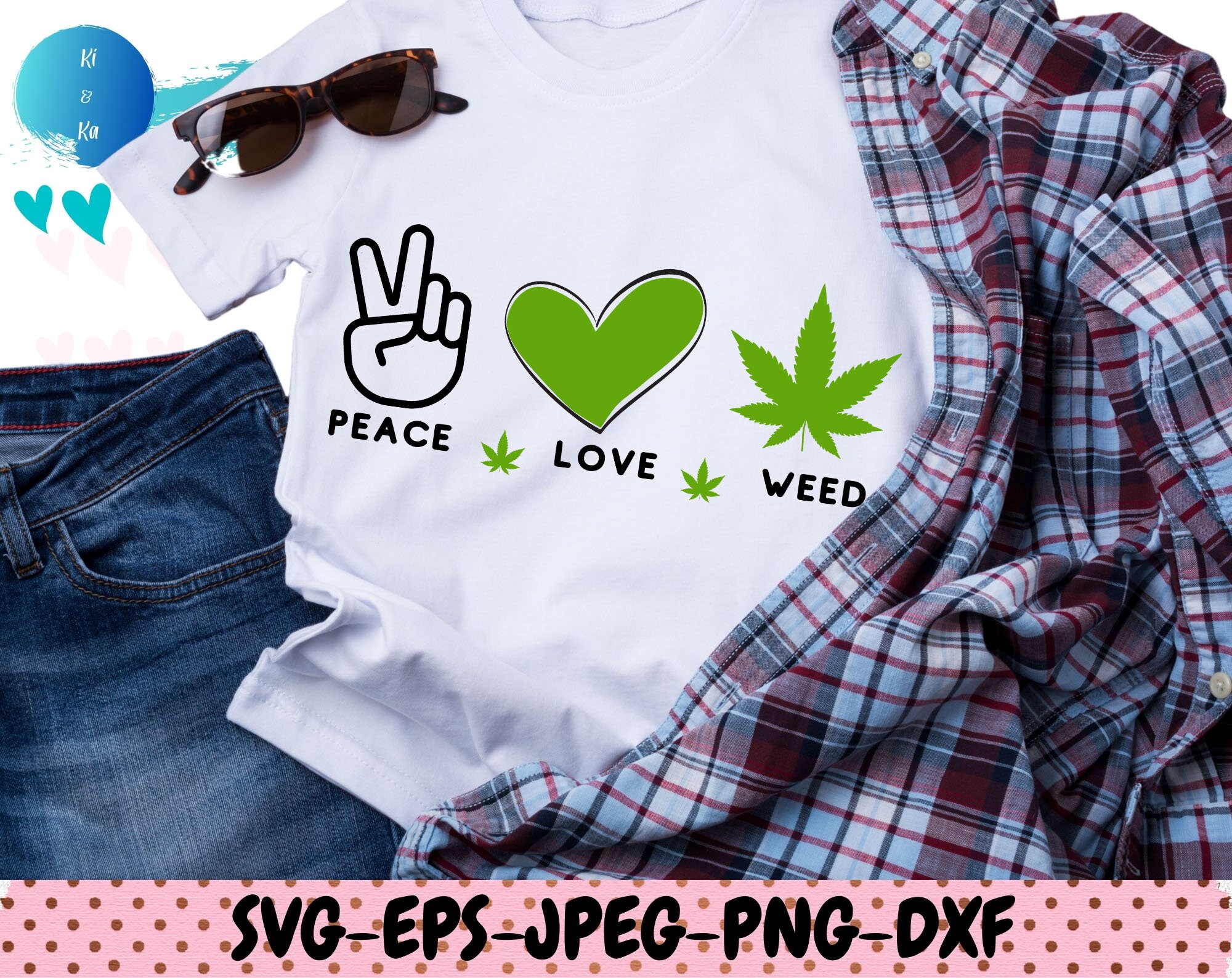 Peace Love Weed Life Svg Weed Life Svg Peace Love SVG Hand - Etsy