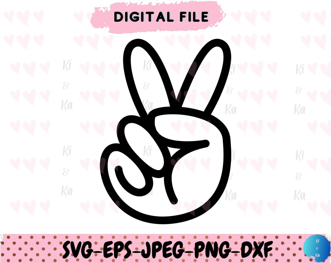 Peace Hand SVG ,hand Symbol PNG Clipart, Peace Svg , Groovy Hand Clip ...