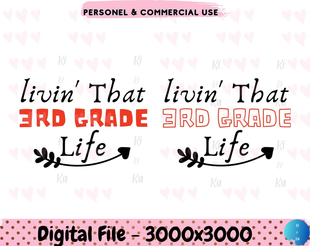 Set of 2 Zooming Into 3rd Grade SVG, Kids School, Livin That Third ...