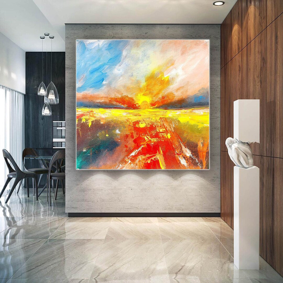 Extra Large Wall Art Palette Knife Artwork Original Painting on Canvas ...