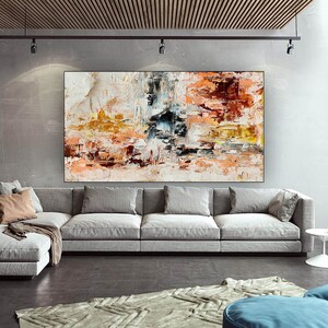 Large Office Wall Art Original Paintings on Canvas Canvas - Etsy UK