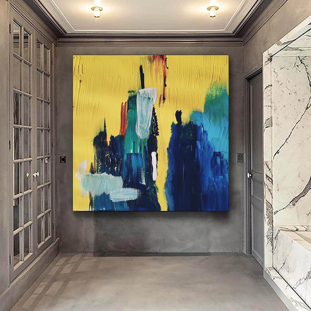 Large Abstract Painting, Oil Hand Painting, Oil Knife Painting, Modern ...