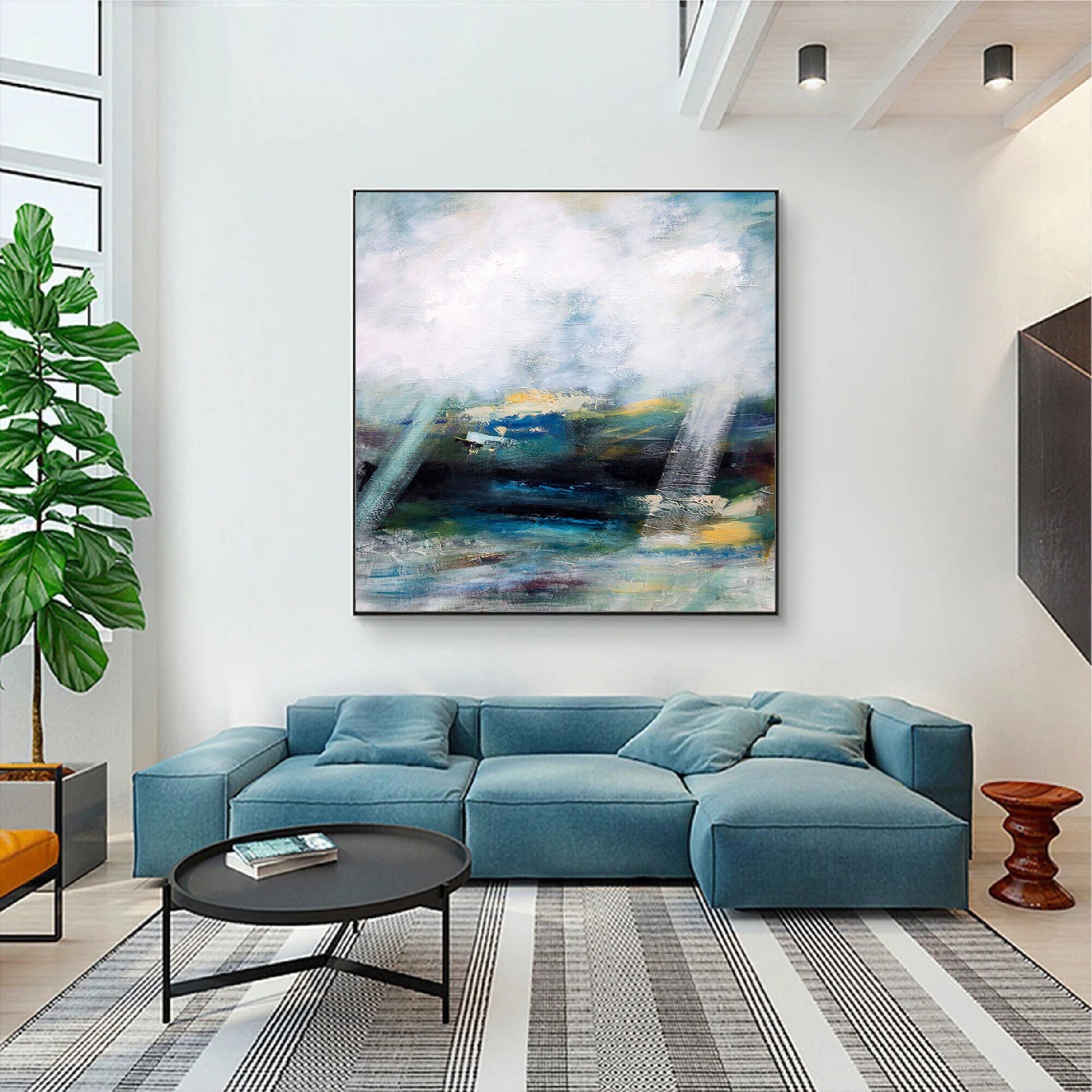 Large Modern Wall Art Painting, Large Abstract Wall Art, Painting ...