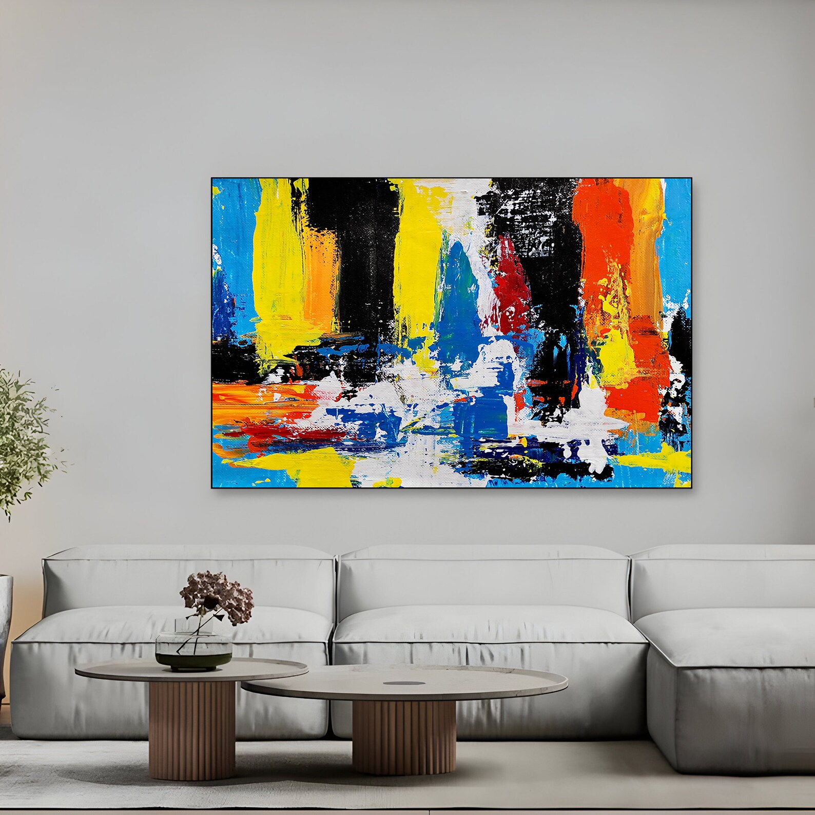Large Canvas Wall Art, Abstract Painting Original on Canvas, Textured ...