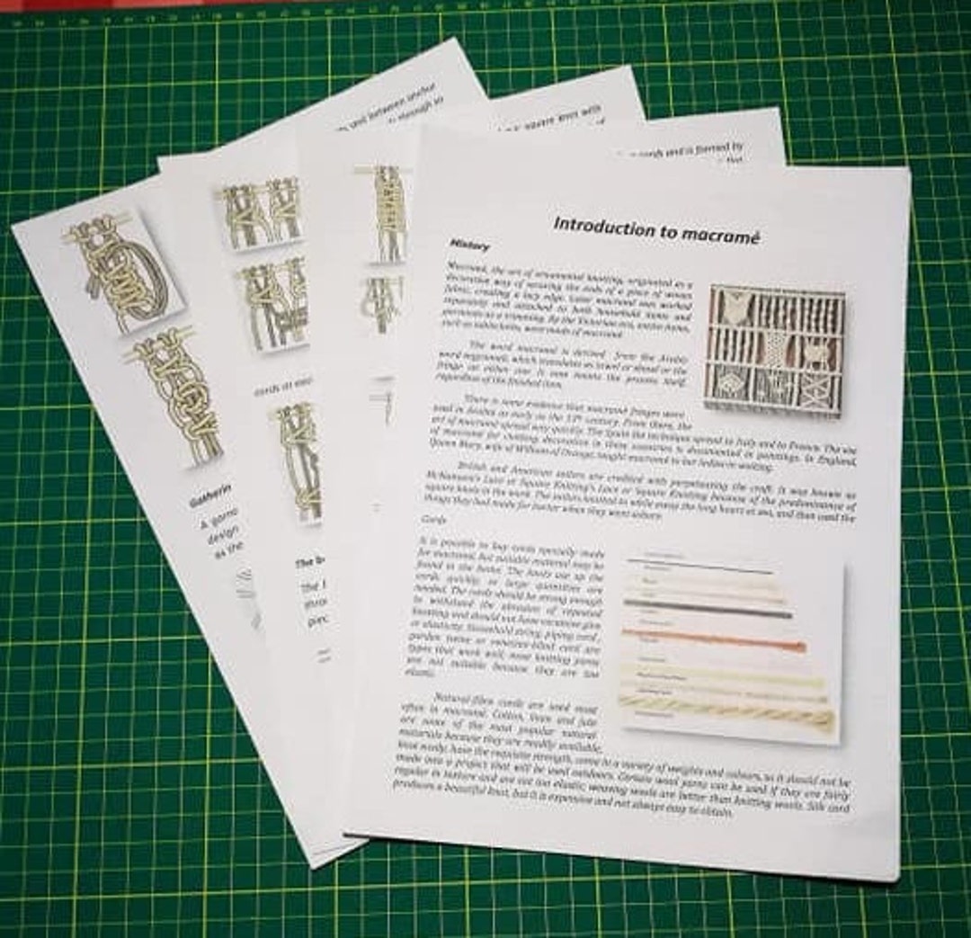 Macrame Pattern Book, Instant Download, How to Tutorial Macrame - Etsy