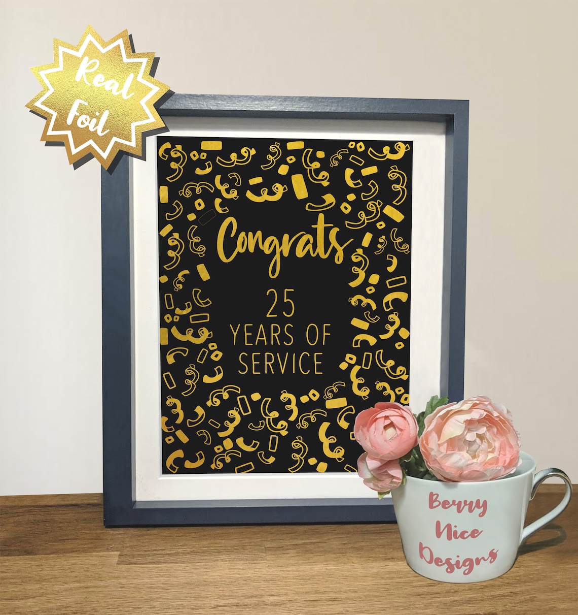 Personalised Years of Service Announcement 10 20 25 30 - Etsy UK