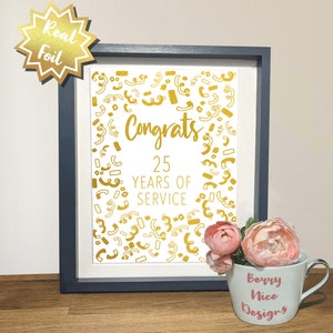 Personalised Years of Service Announcement 10 20 25 30 | Etsy UK