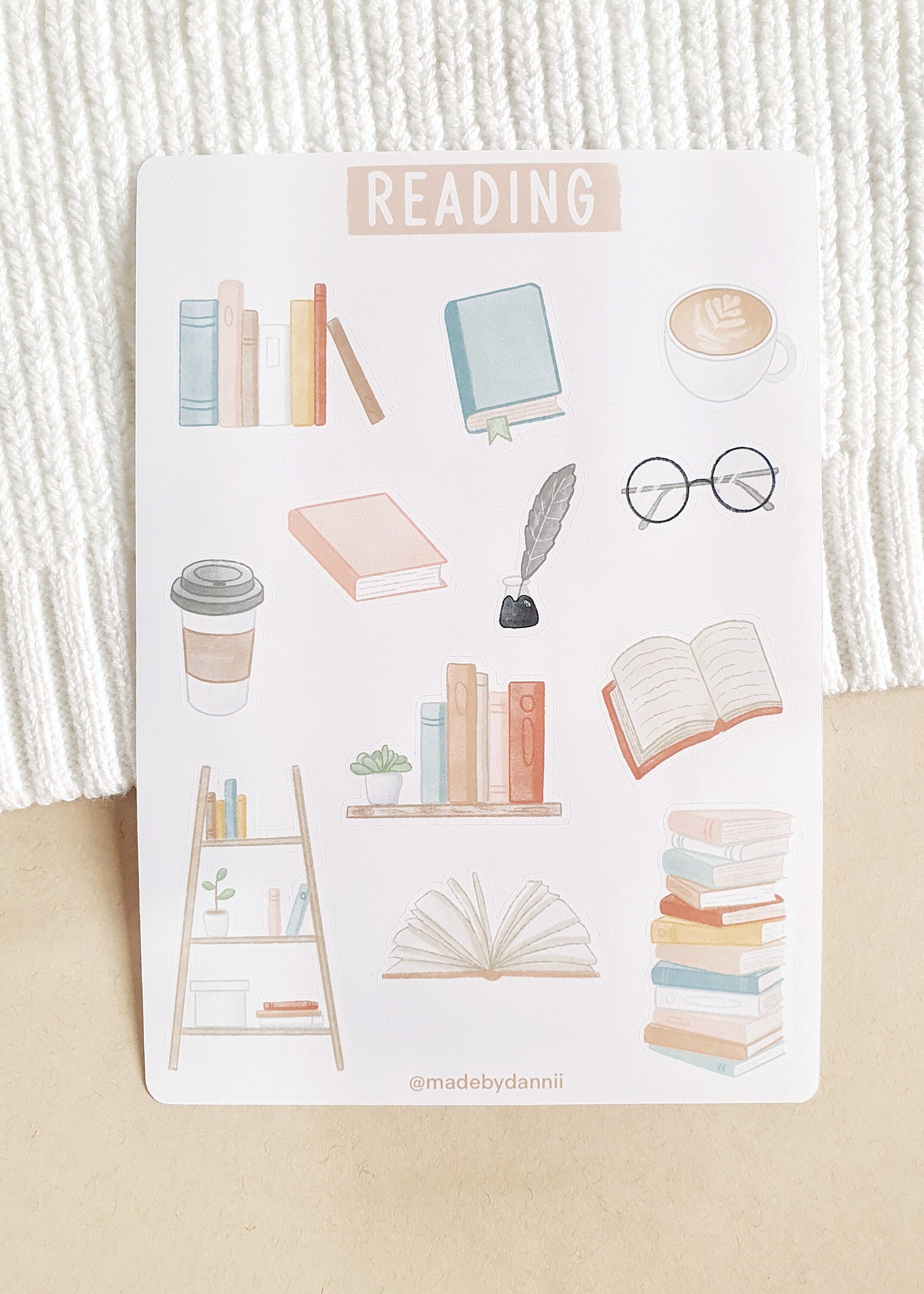 Sticker Sheet Reading / Scrapbook Stickers, Bookish Stickers, Planner ...