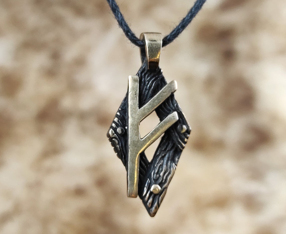 Rune Fehu Pendant Viking Jewelry of Wealth Nordic Viking - Etsy New Zealand