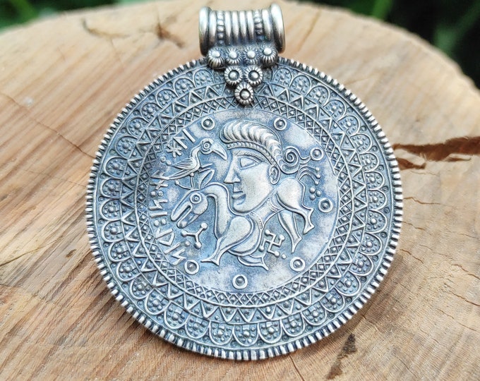 Gold or Silver Bracteate With Týr & Wolf Fenrir From Raum Trollhattan ...