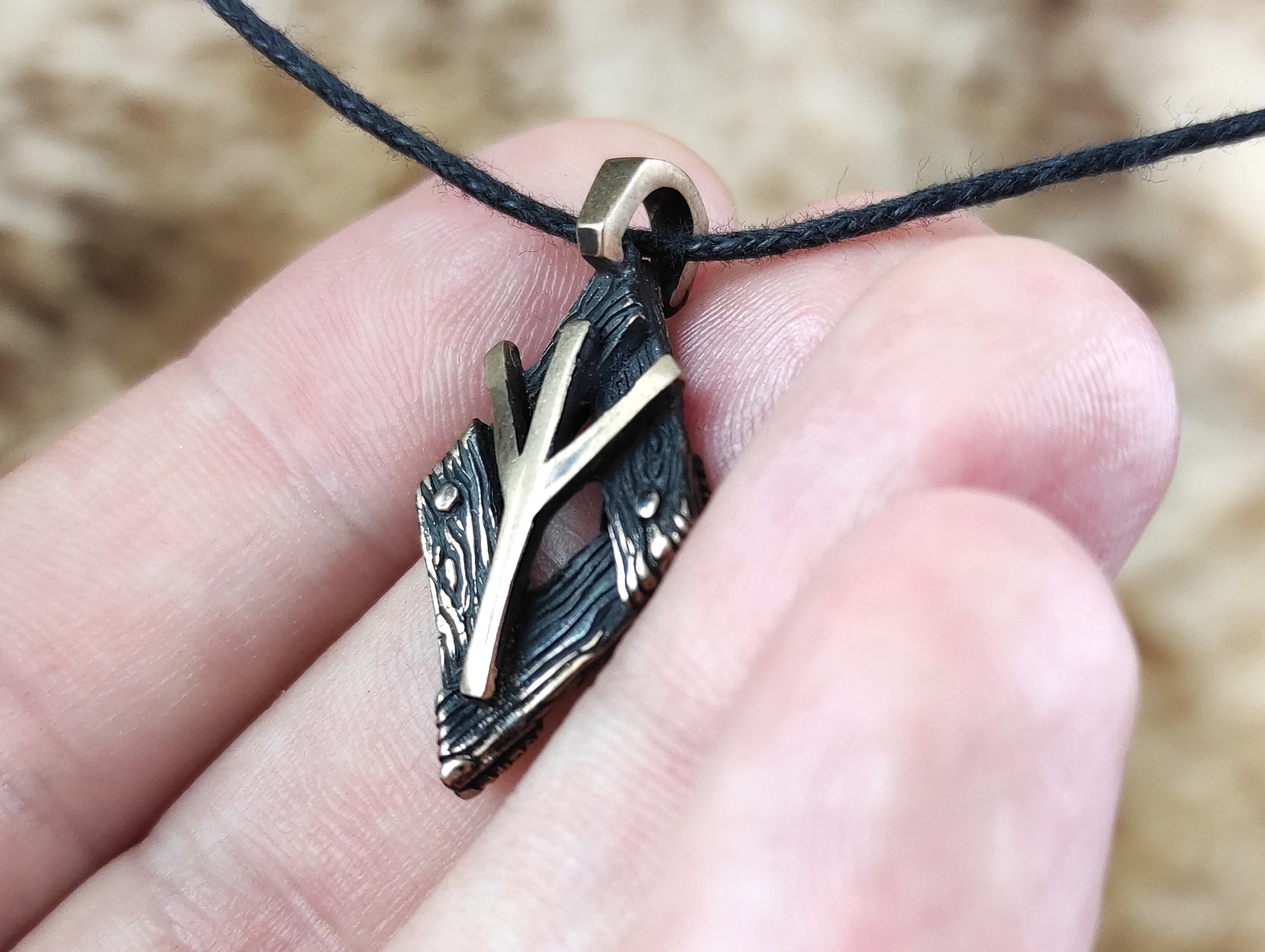 Algiz Schutz Rune Anhänger Legende Nordic Rune Schmuck Elder | Etsy