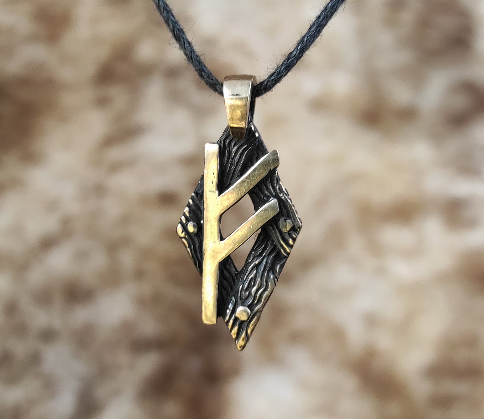 Rune Fehu Pendant Viking Jewelry of Wealth Nordic Viking - Etsy New Zealand