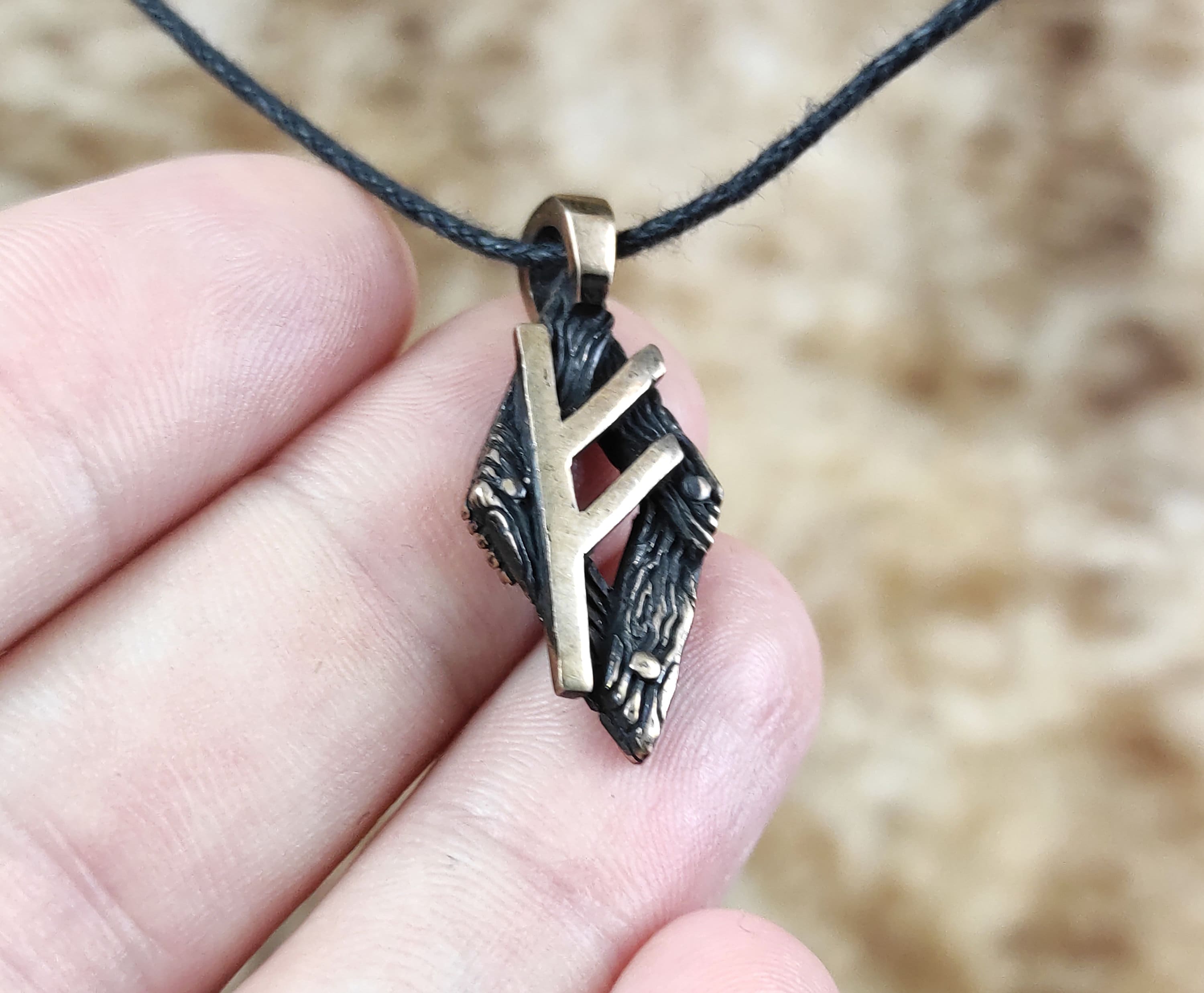 Rune Fehu Pendant Viking Jewelry of Wealth Nordic Viking - Etsy