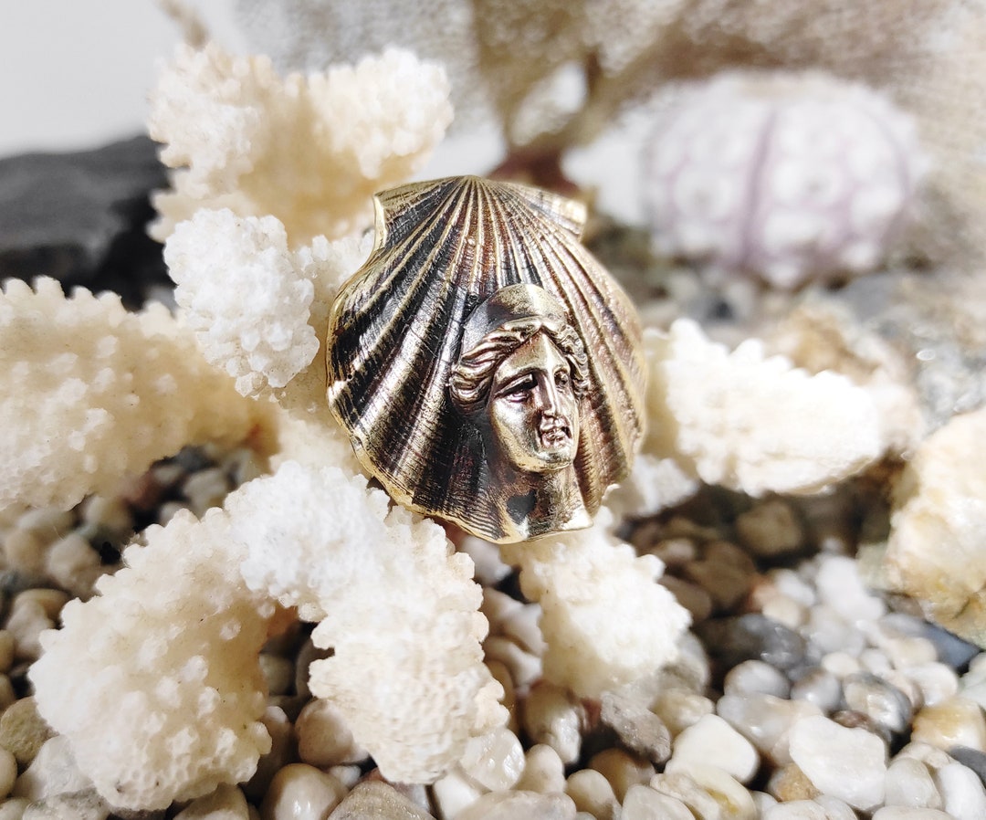 Aphrodite Goddess of Love on Shell Pendant, Greek Mythology Goddess ...