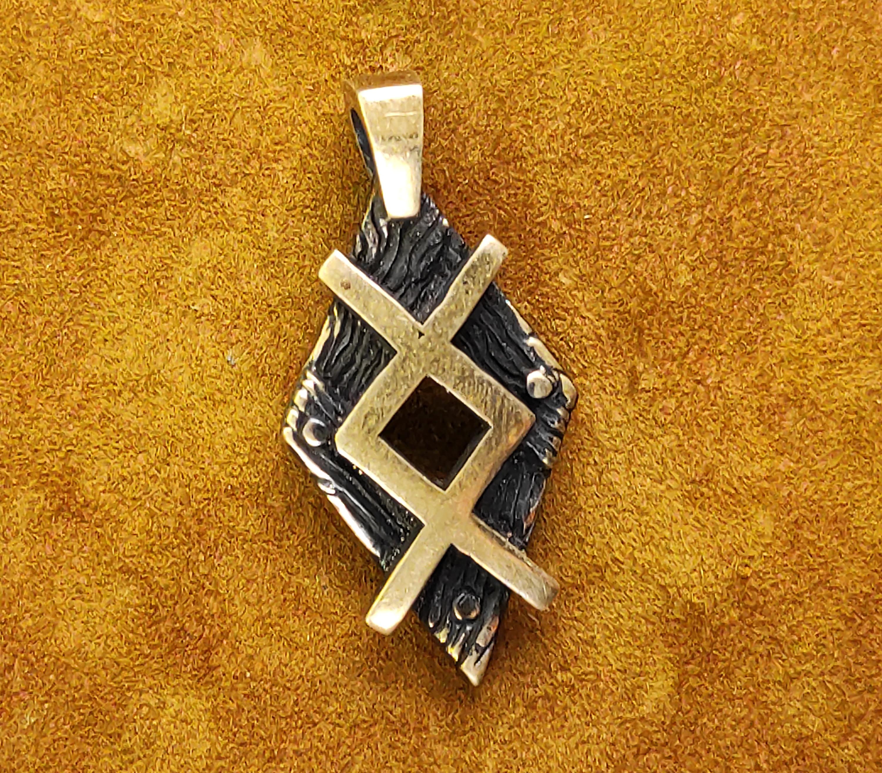 Ingwaz Rune Pendant Elder Futhark Rune Ing Necklace Inguz - Etsy