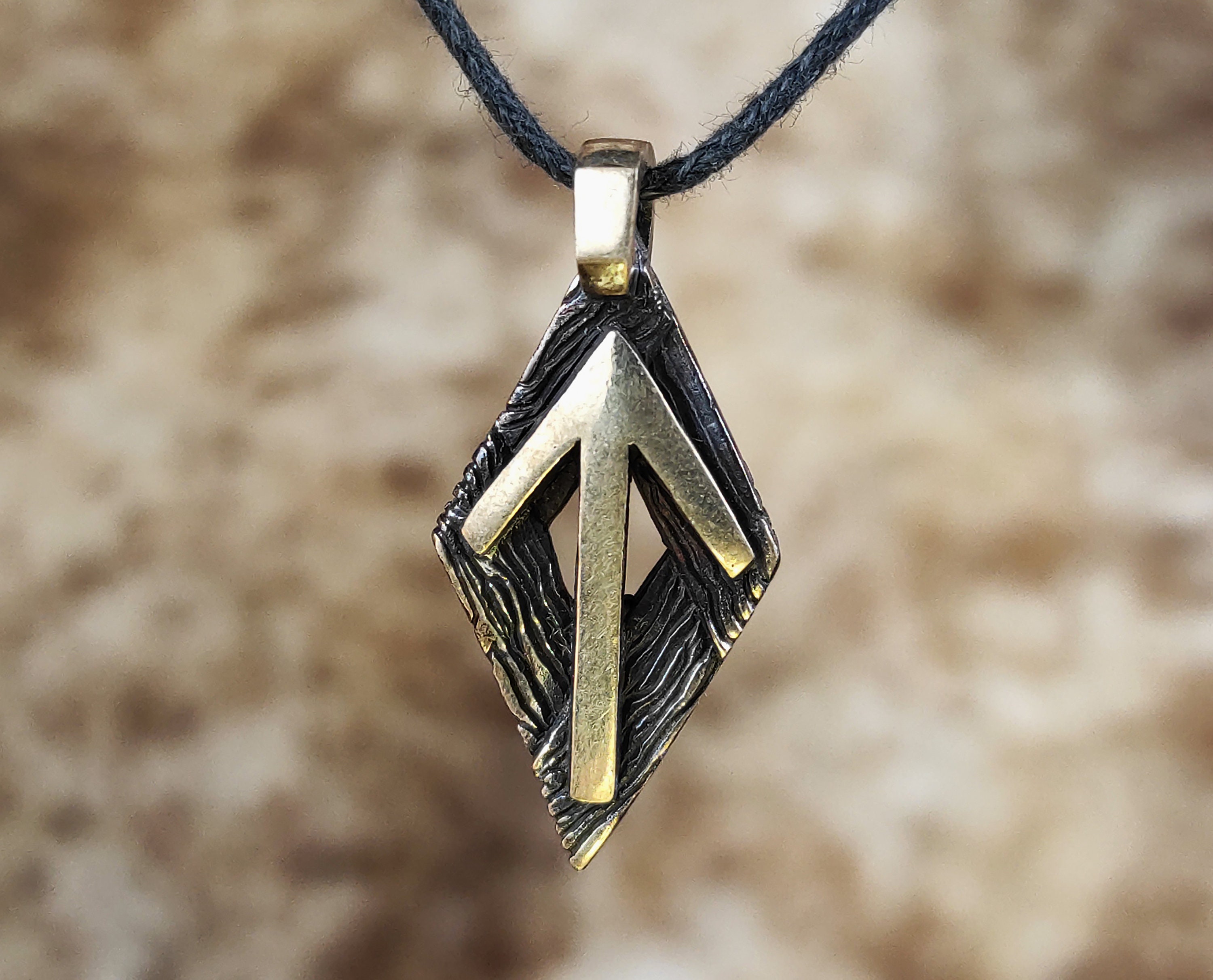 Tiwaz Rune Pendant Tyr God Protection Rune Amulet Futhark - Etsy