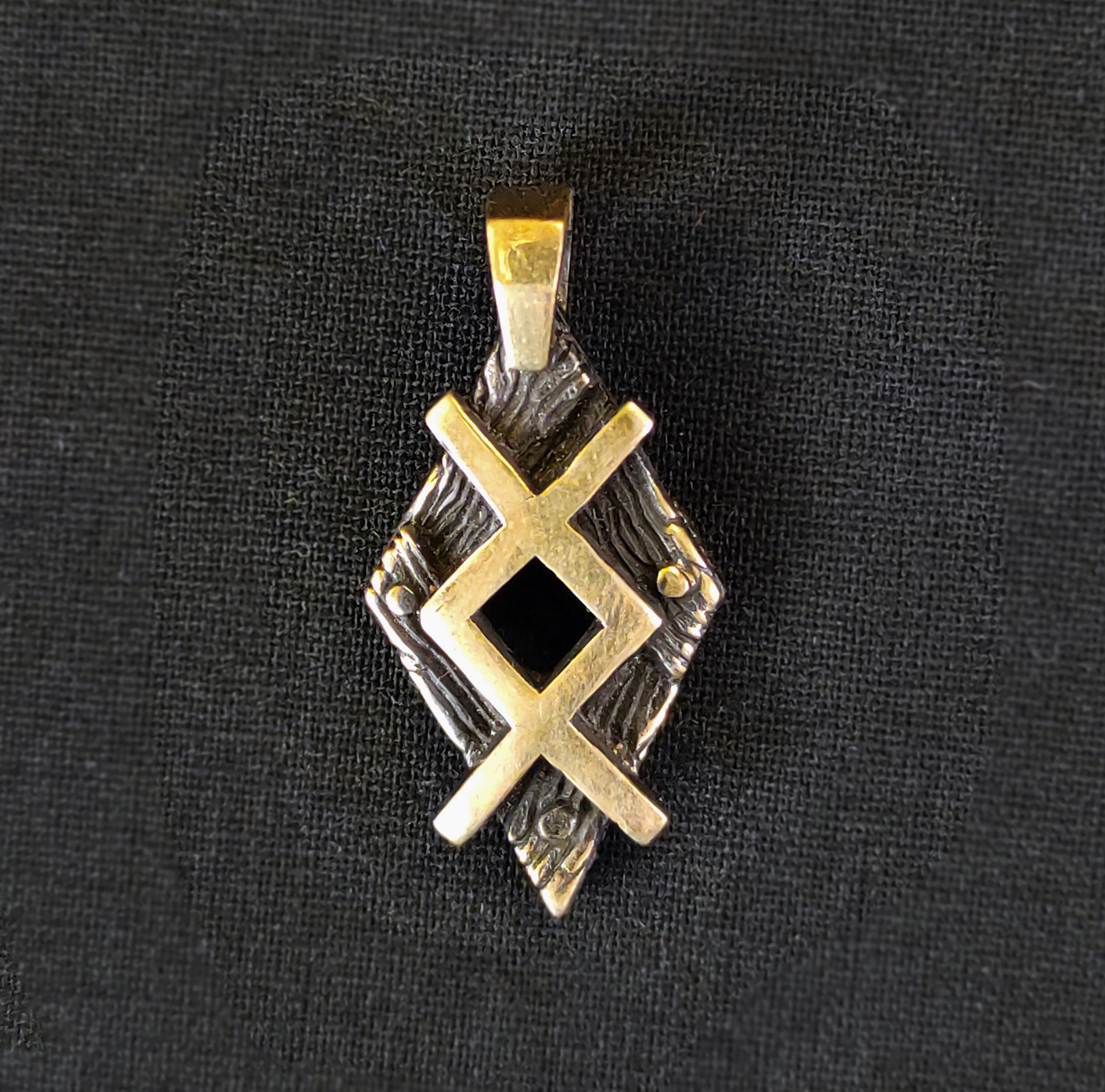 Ingwaz Rune Pendant Elder Futhark Rune Ing Necklace Inguz - Etsy
