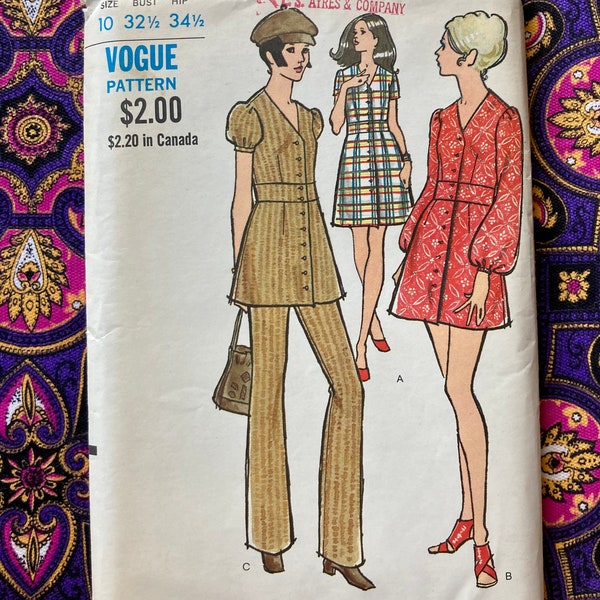 70s Vintage Vogue Sewing Pattern - Etsy