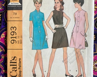 1968 Dress Pattern - Etsy