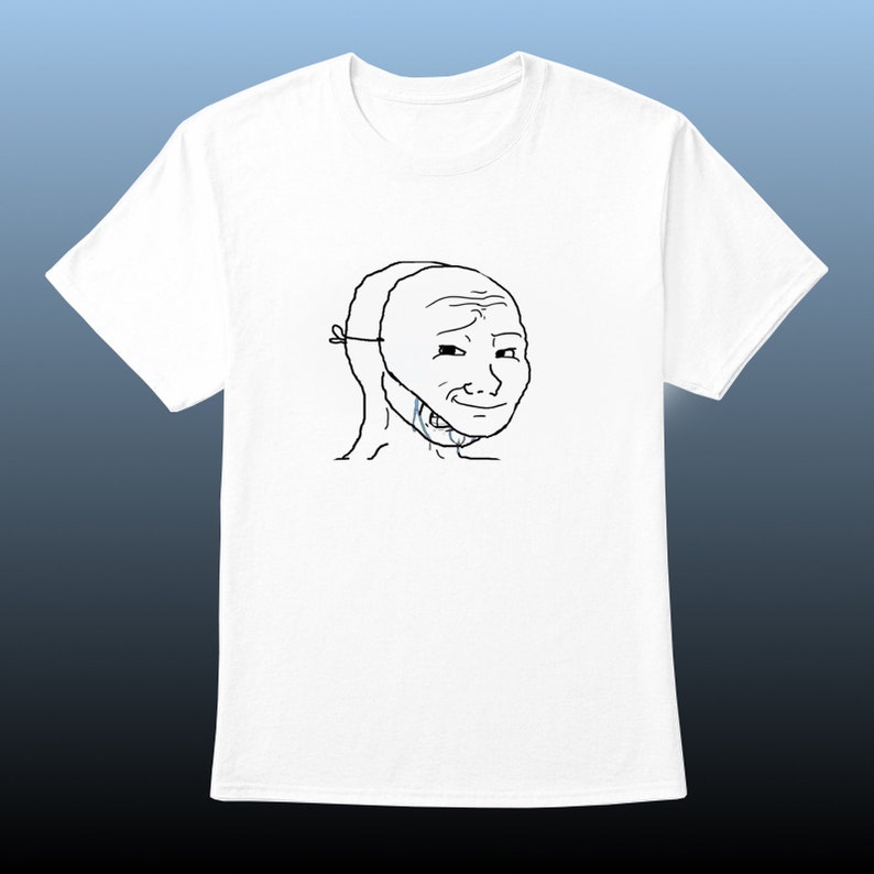 Wojak Crying Under Mask Meme T-shirt - Etsy