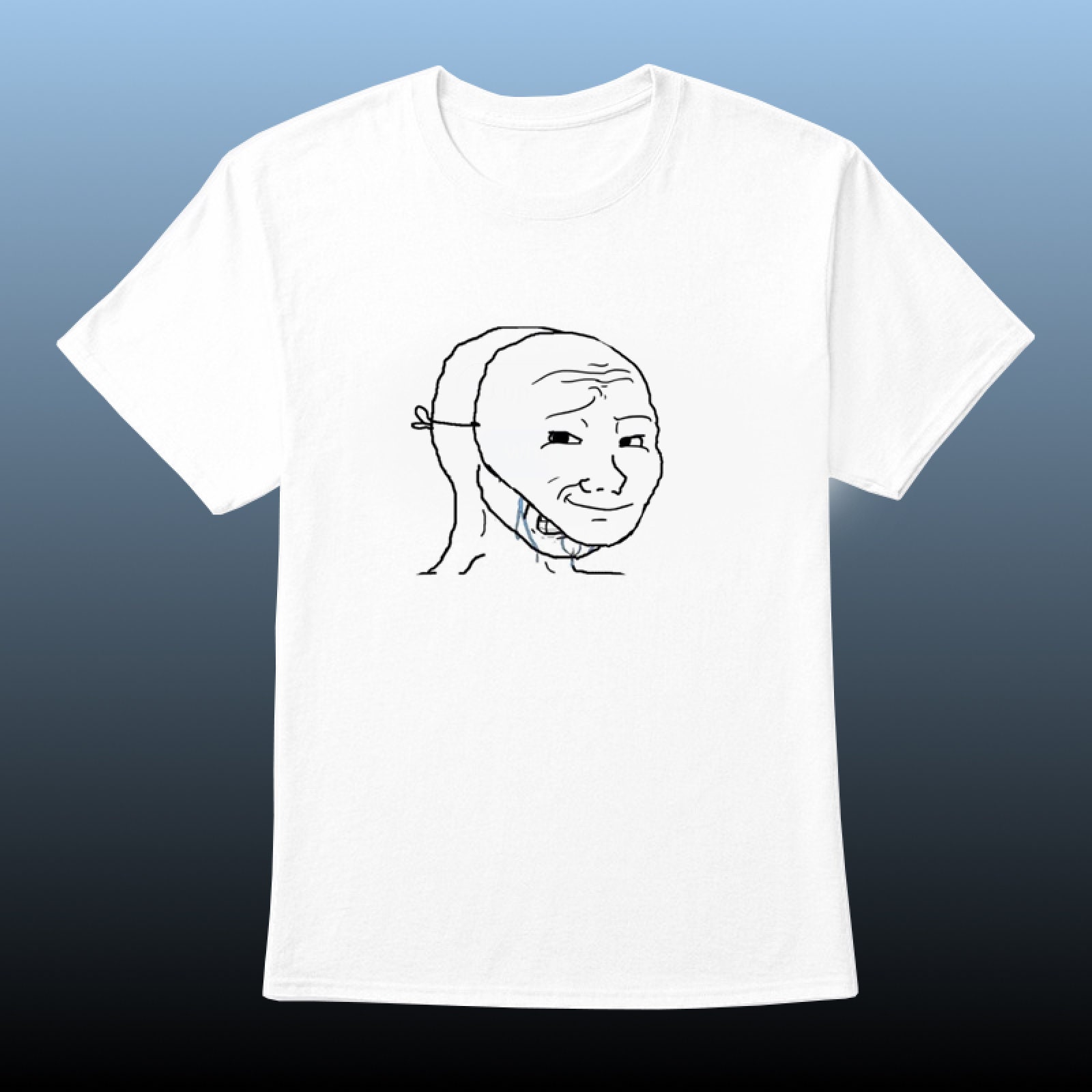 Wojak Crying Under Mask Meme T-shirt - Etsy