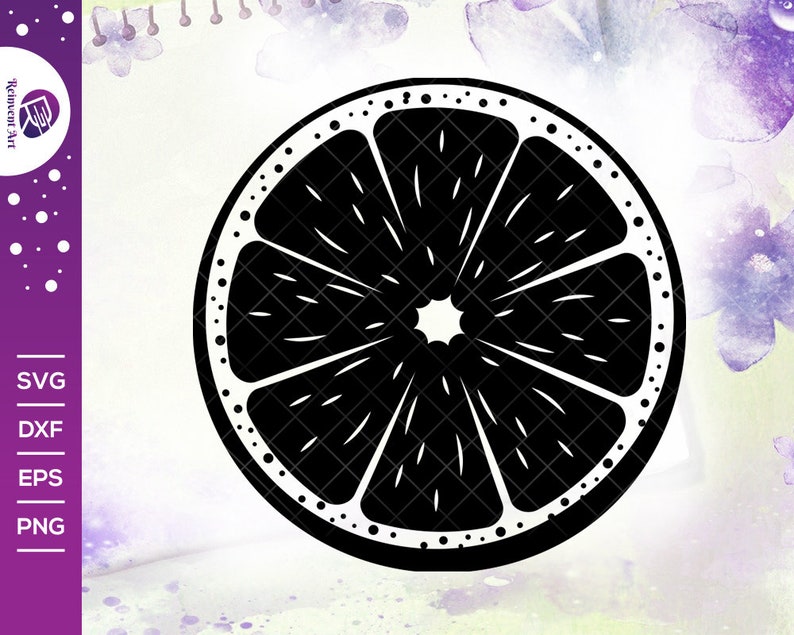 Lemon Slice Silhouette SVG Cut File Half Lemon Svg Lime Svg | Etsy