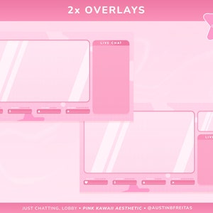 Cute Pink Twitch Package Complete Stream Bundle Scenes, Panels ...